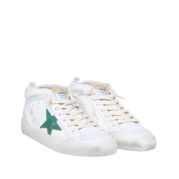 Golden Goose | Shoes | Green And White Ggdb Mid Star | Poshmark